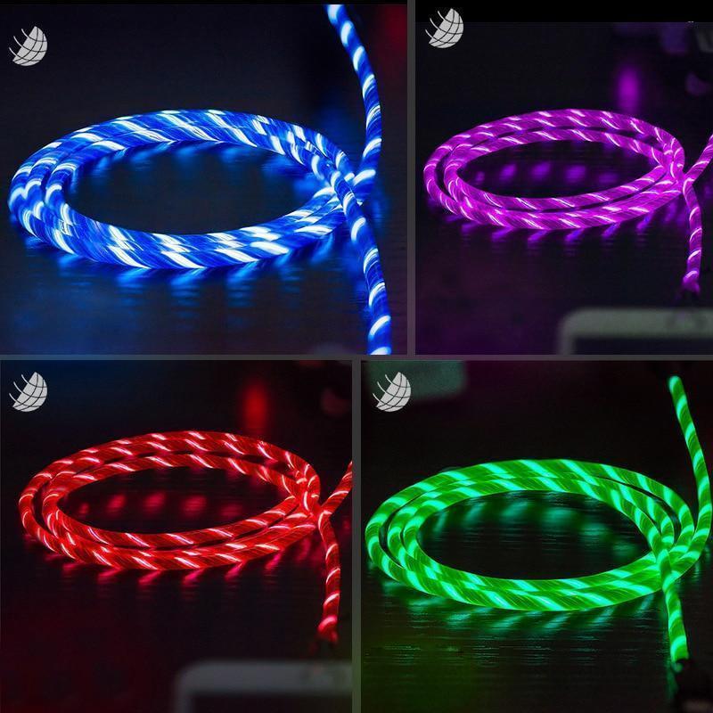 LED Flowing Light Charging Cable – Vivid Basket